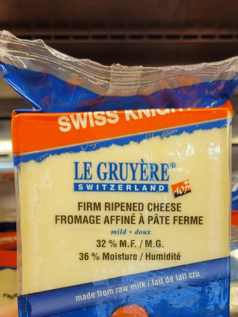 Swiss Knight Gruyere Cheese - 1 x 450 Grams Shipped to Nunavut – The Northern Shopper