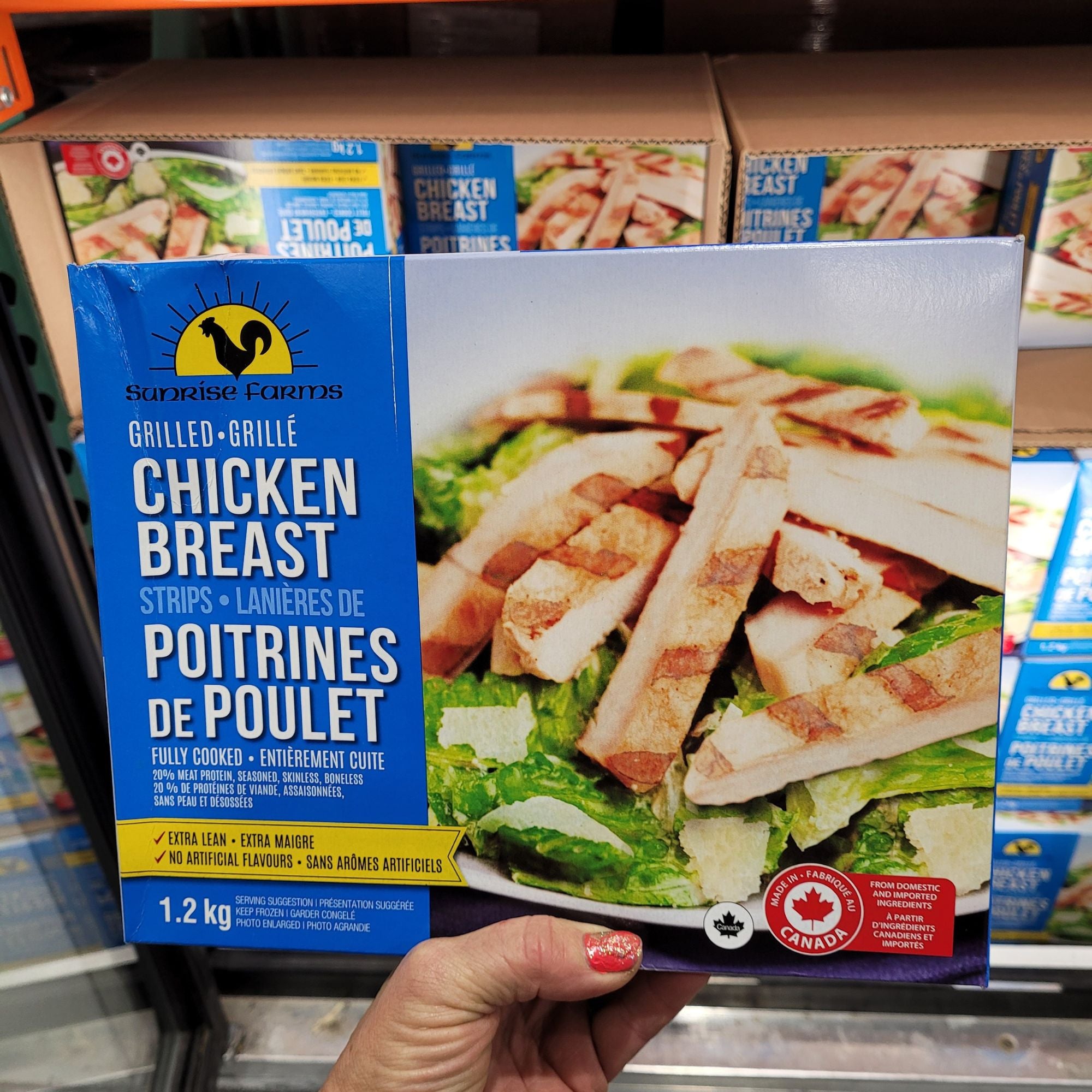 Sunrise Farms Fully Cooked Grilled Chicken Breast Strips - 1 x 1.2 ...