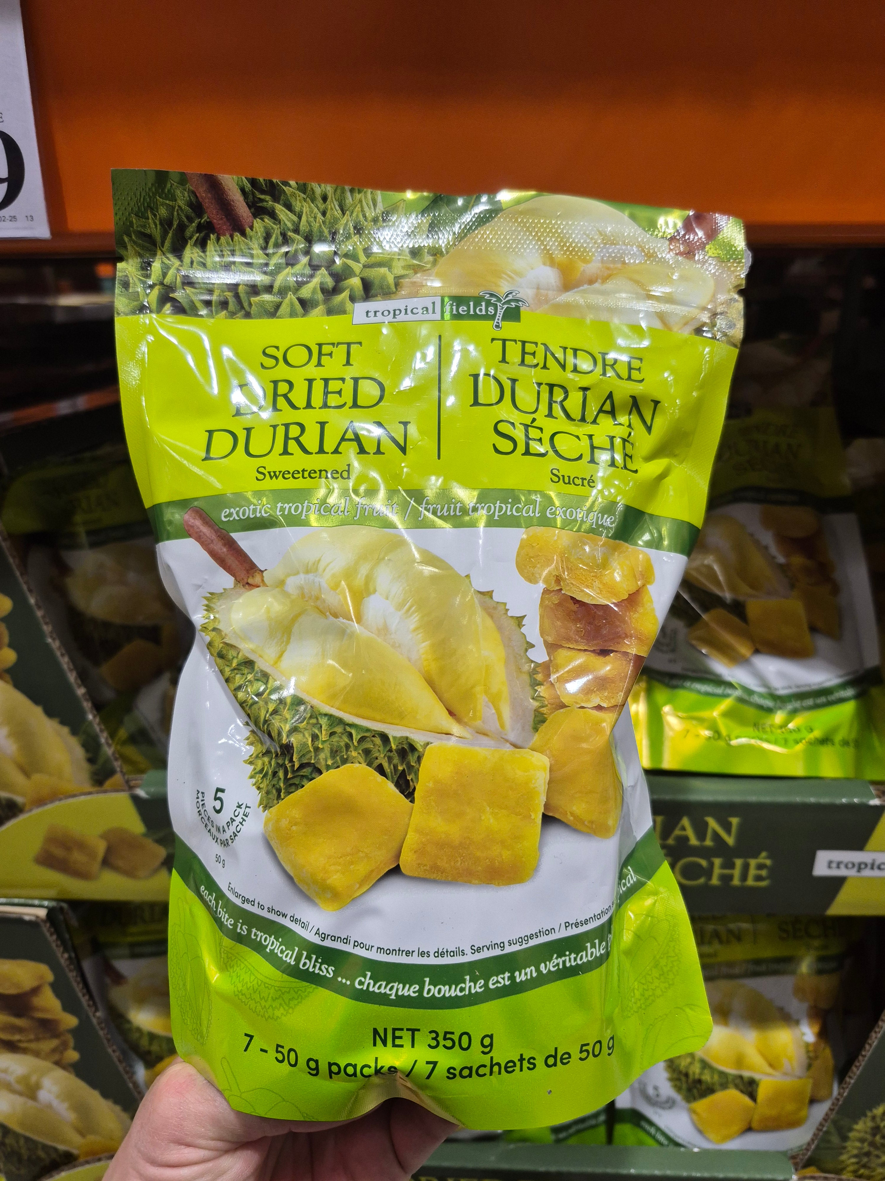Tropical Fields Soft Dried Durian - 1 x 350 Grams Shipped to Nunavut – The Northern Shopper