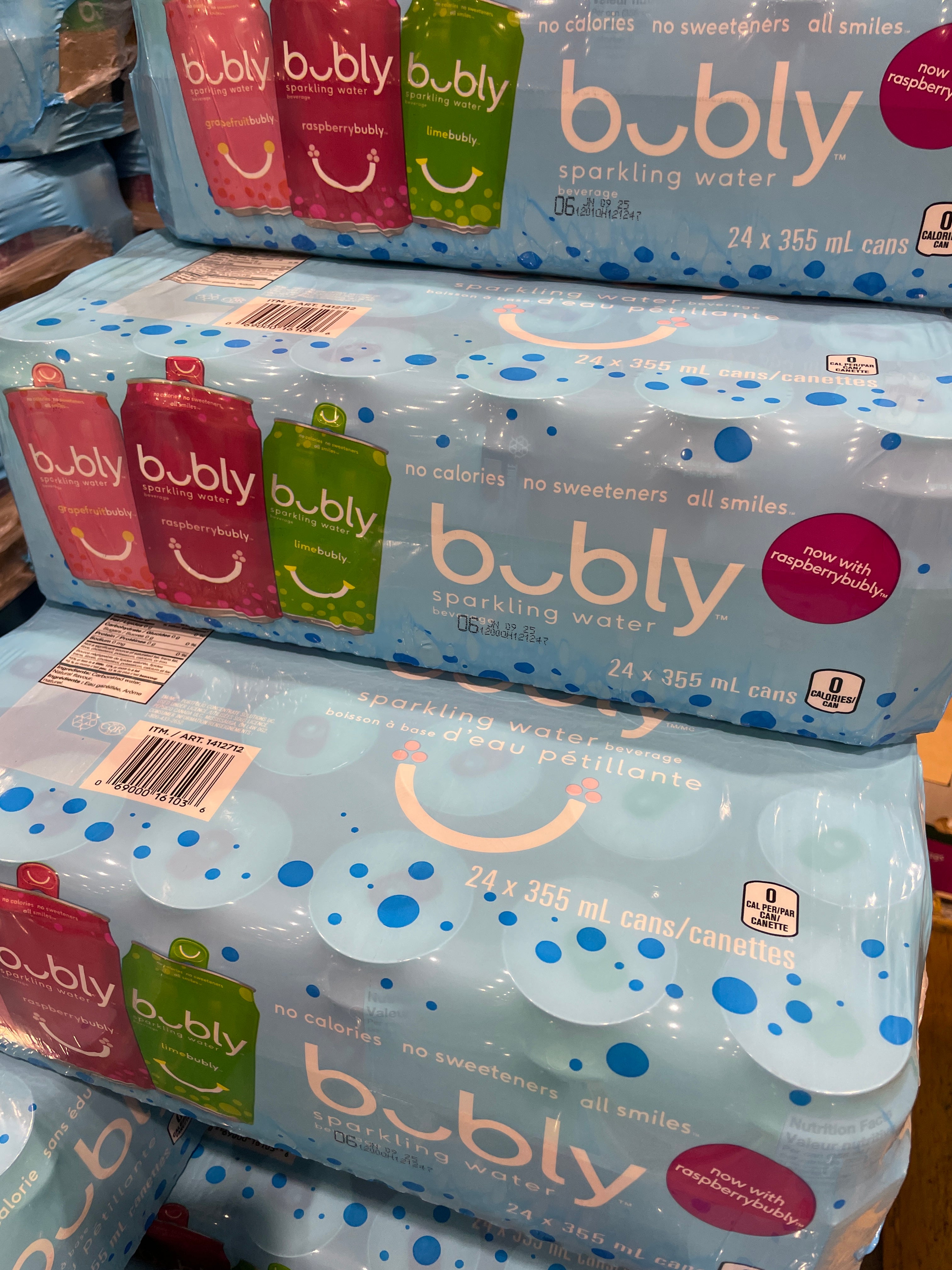 Bubly Grapefruit, Raspberry & Lime Variety Pack - 23 x 355 ML Shipped to Nunavut – The Northern ...