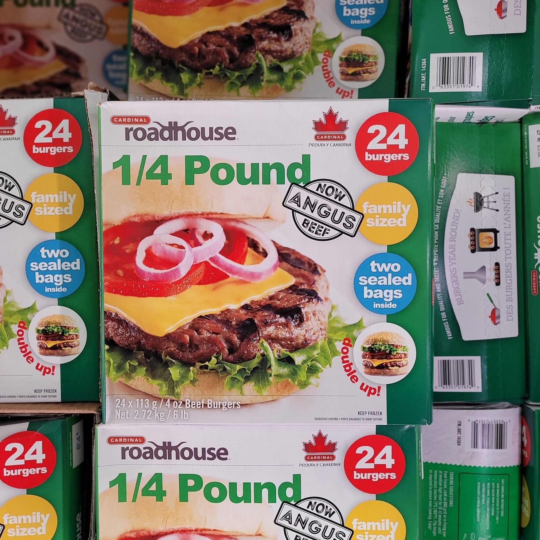 Cardinal Roadhouse 1/4 Pound Angus Beef Burgers - 20 x 113 Grams ...
