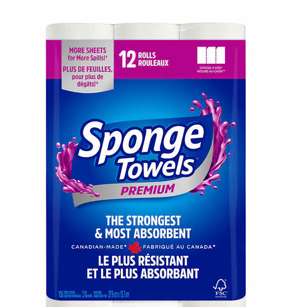 Sponge Towels Premium Paper Towels 12-Pack - 1 x 3.4 Kilos Shipped to ...
