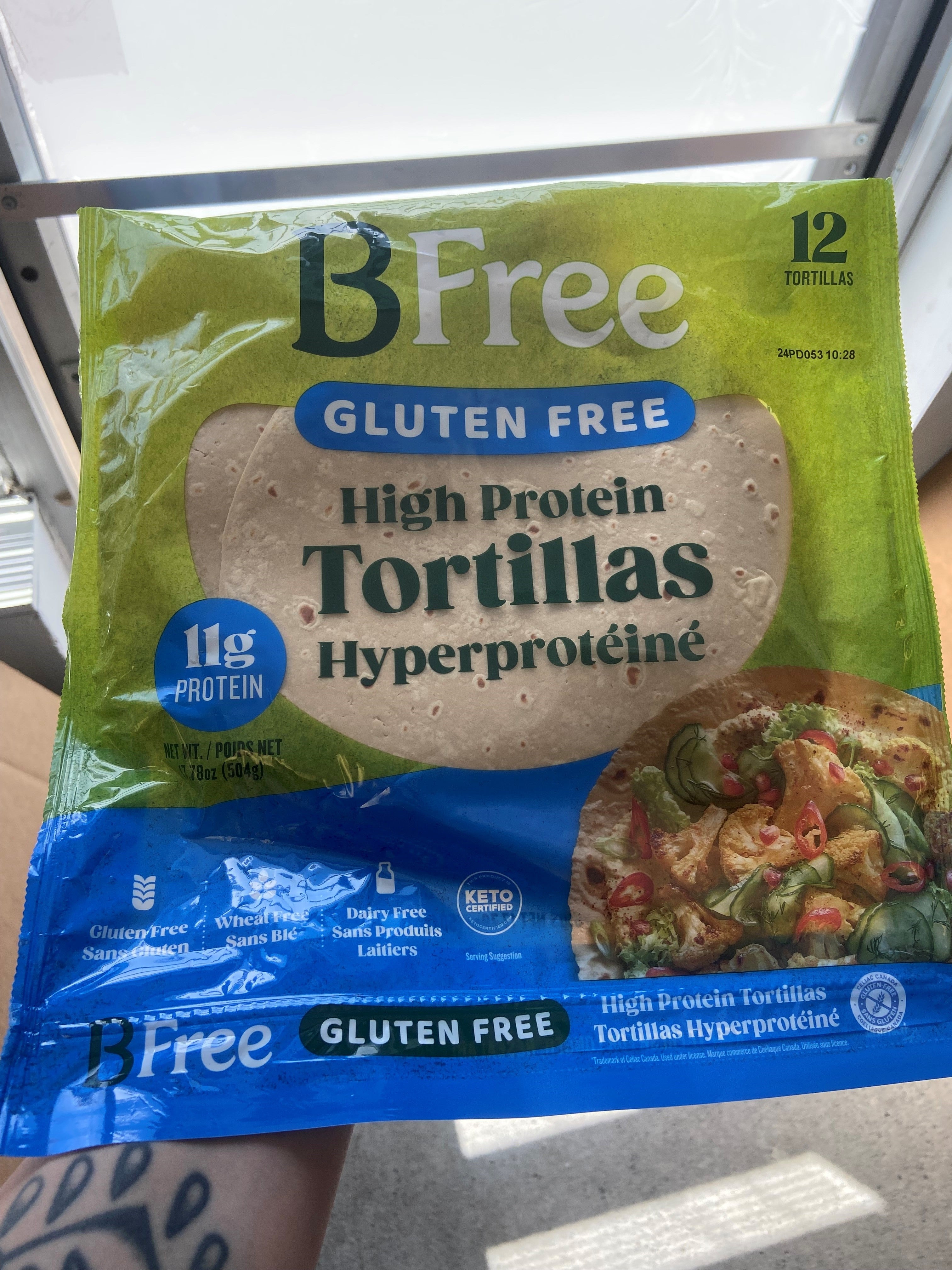 BFree High Protein Gluten Free Wraps - 1 x 504 Grams Shipped to Nunavut ...