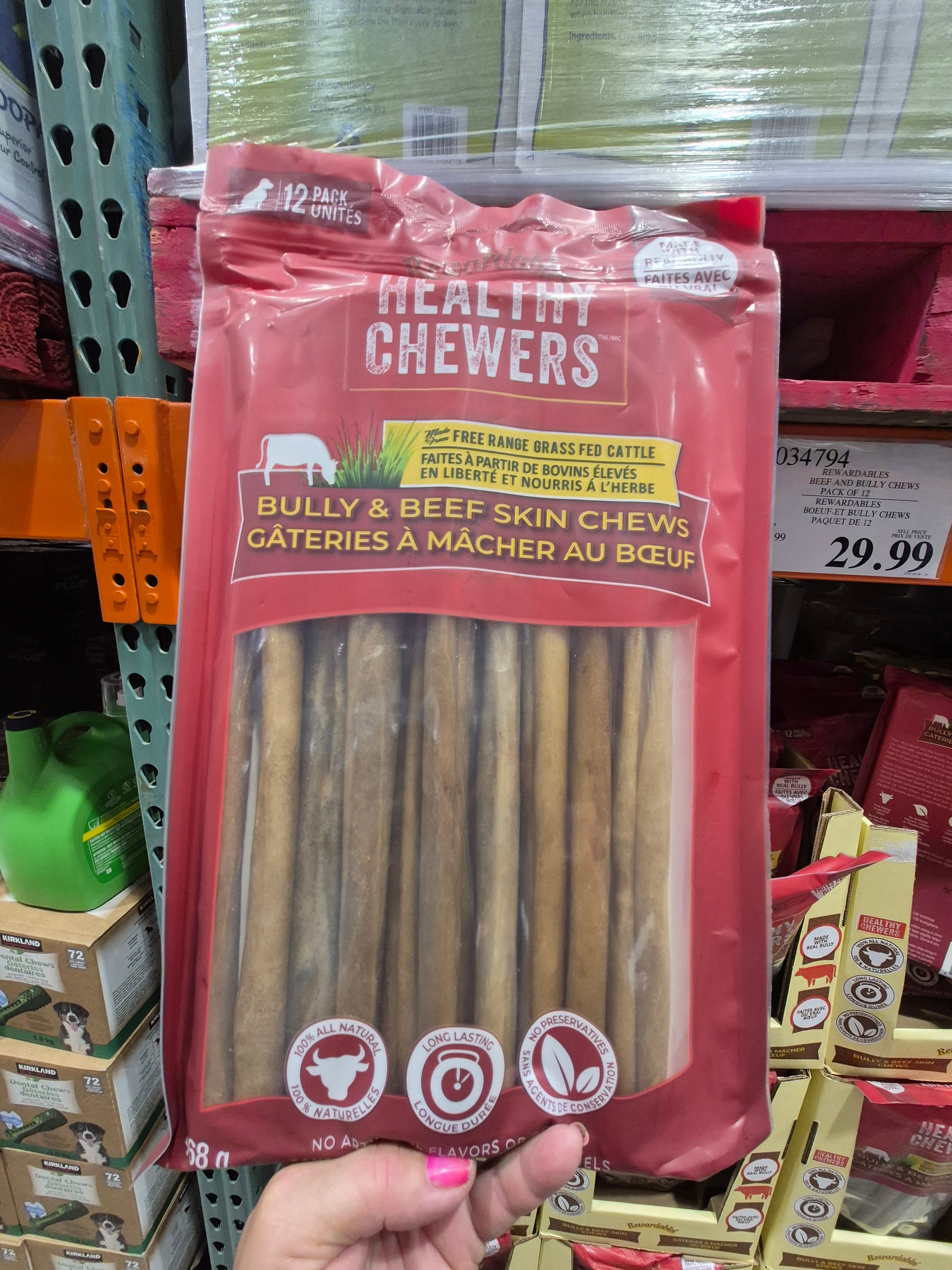 Rewardables Beef and Bully Chews - 1 x 468 Grams Shipped to Nunavut – The Northern Shopper