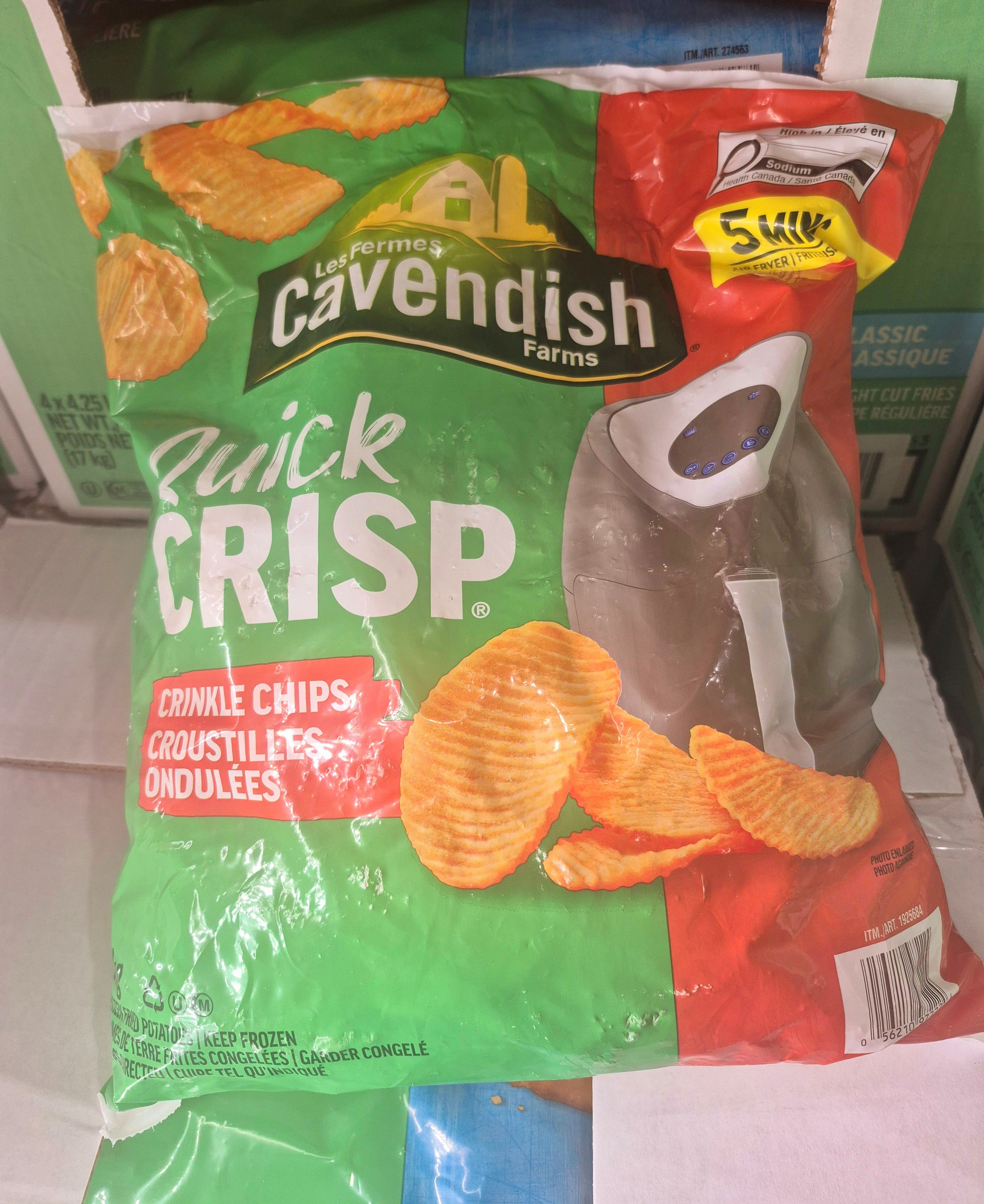Cavendish Frozen Quick Crisp Chips - 1 x 2 Kilos Shipped to Nunavut ...
