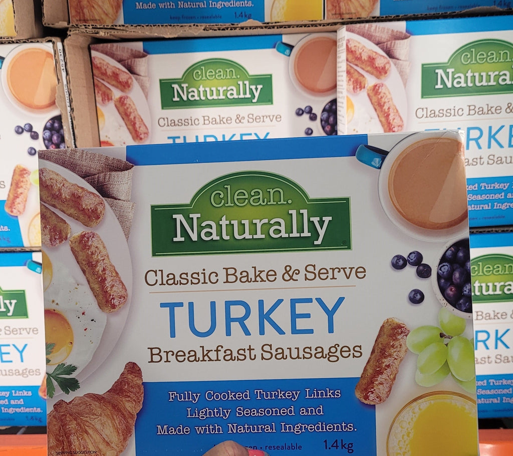 Clean Naturally Turkey Breakfast Sausages 1 x 1.4 Kilos