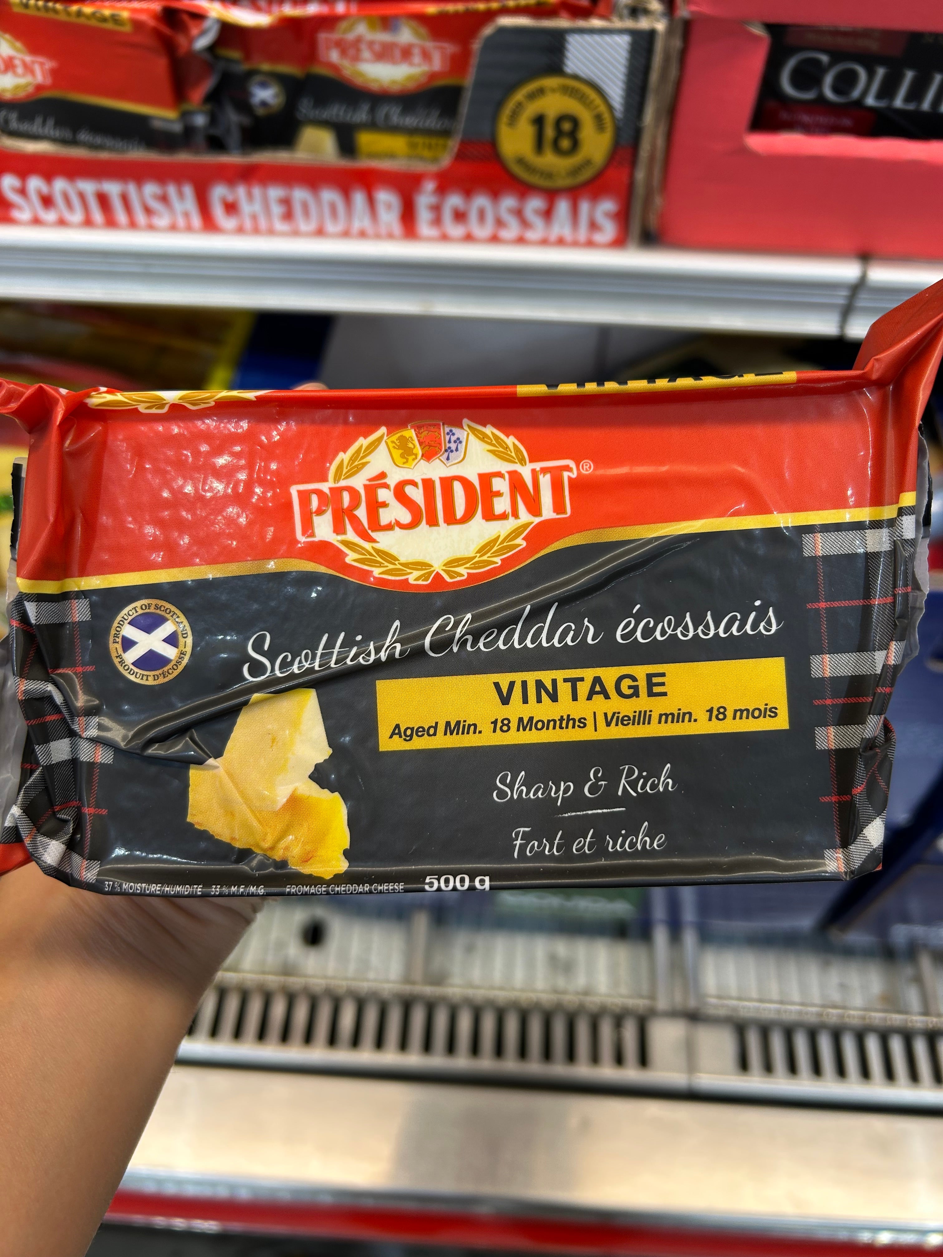 President Scottish Cheddar - 1 x 500 Grams Shipped to Nunavut – The ...