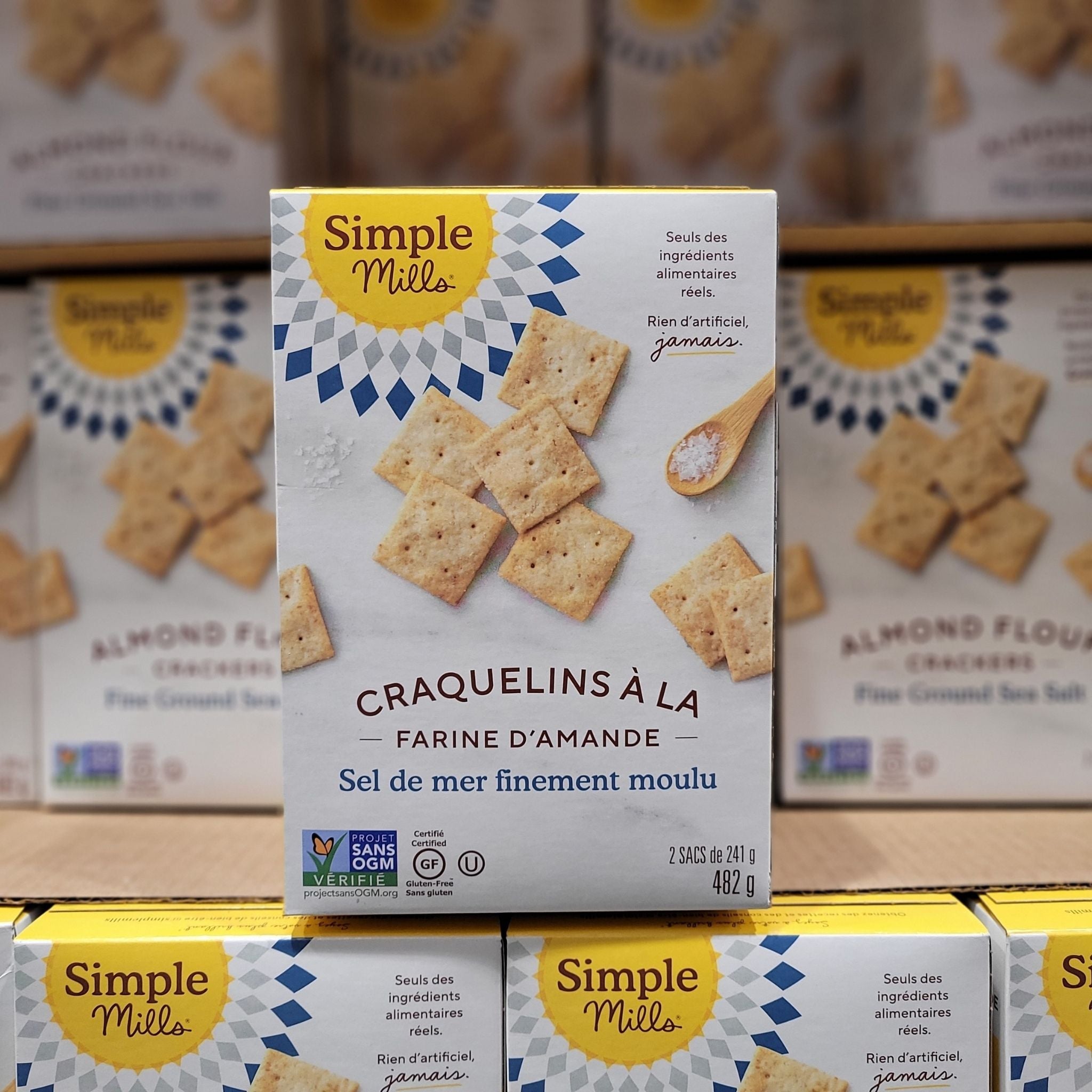 Simple Mills Almond Flour Crackers - 1 x 482 Grams Shipped to Nunavut ...