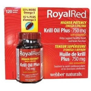 Royal Red Krill Oil Plus 750mg Softgels 120-Pack - 1 x 150 Grams ...